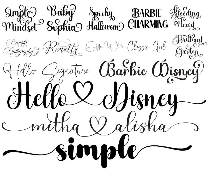 65 Calligraphy Font Bundle | Script & Handwritten Fonts | OTF TTF ...