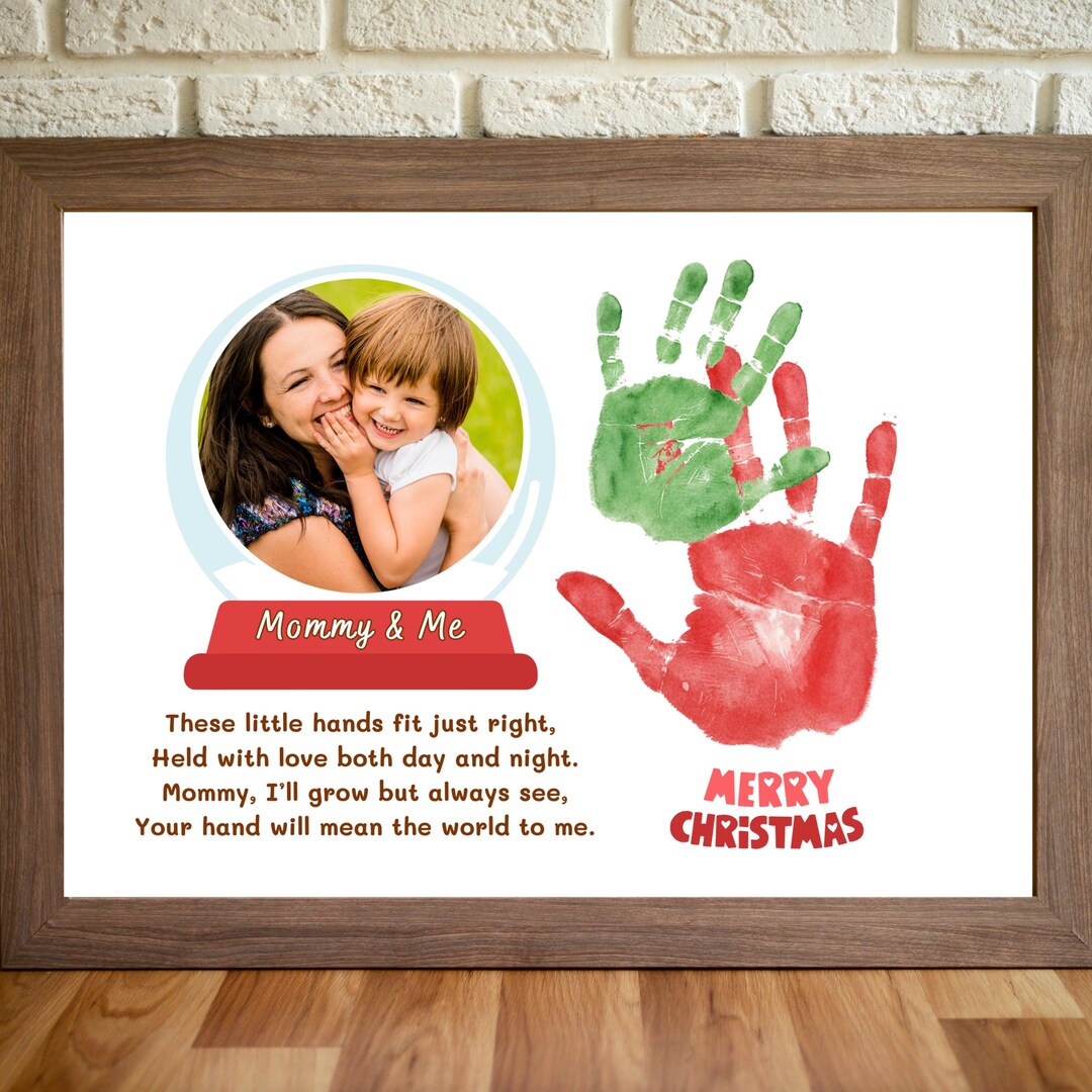 Christmas Mommy Snowglobe Poem Handprint Craft Printable | Editable ...