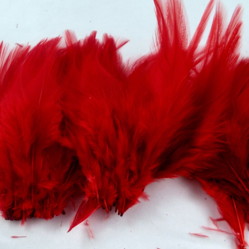 Red Feathers - Etsy