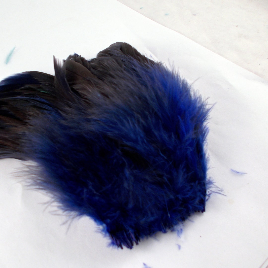 50 Dark Blue Bronze Strung Schlappen Half Bronze Dyed 5 to 7 Inches - Etsy