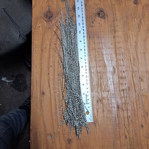 12 Long Grizzly Thin Rooster Feather Hackles Natural Hair Extensions 8 ...