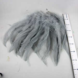 Feathers Strung Schlappen Dyed Blue Dun Grey Gray 4 T0 6 Inches Fly ...
