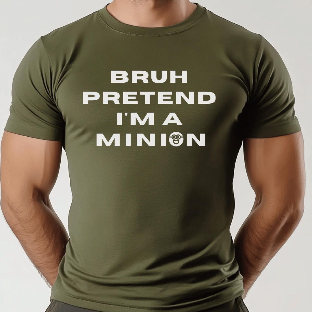 Bruh Pretend I'm A Minion Tee Matching Costume Funny Halloween T-shirt ...