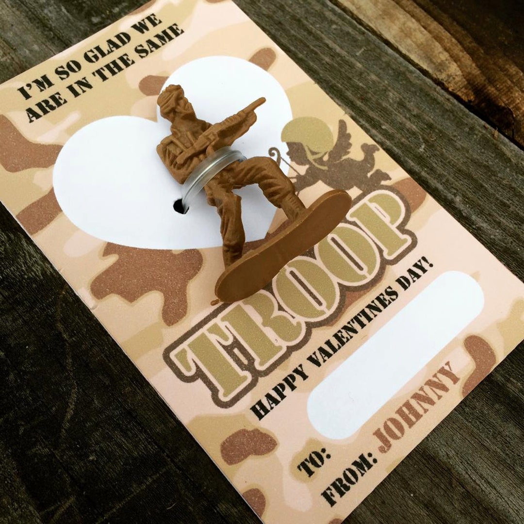Army Desert Camo Valentine DIY Printable - Etsy