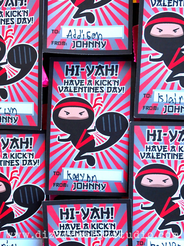 Ninja Valentine DIY Printable File - Etsy