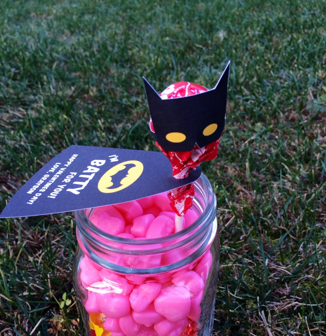 Valentines Day Super Hero Inspired Personalized Lollipop Favors DIY ...