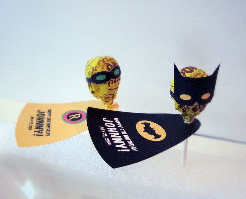 Valentines Day Super Hero Inspired Personalized Lollipop Favors DIY ...