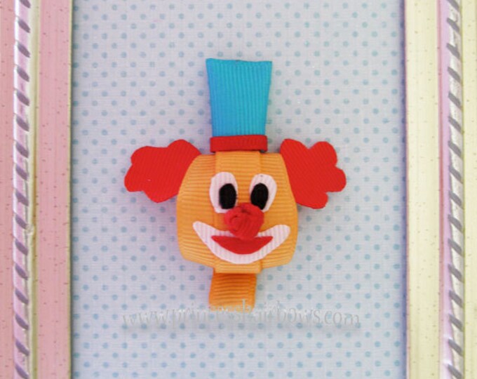 Character Ribbon Sculpture Clown Hair Clip Birthday Parties - Etsy