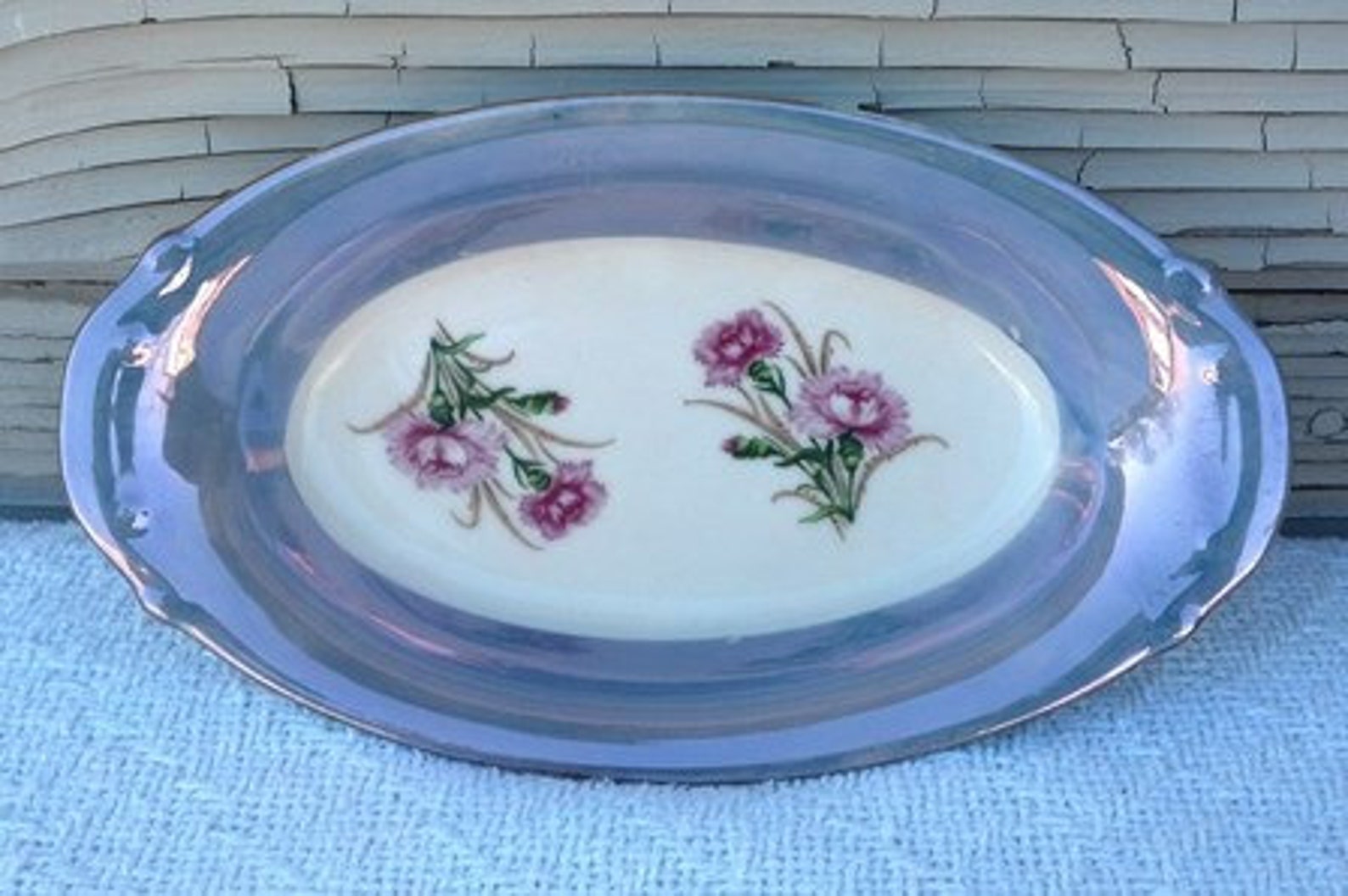 Lusterware Relish Dish Vintage Porcelain Dresser Tray Dressing Table ...