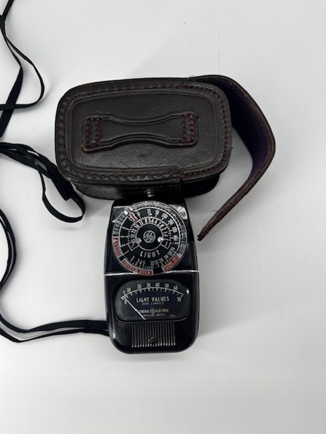 Vintage General Electric GE Light Exposure Meter 8DW58Y5 Leather Pouch ...