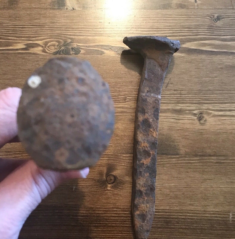 2 Vintage Railroad Spikes Antique Blacksmith Train Track Nails Art - Etsy