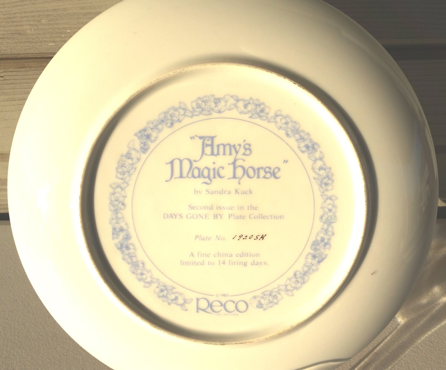 Collector Plate Amy's Magic Horse Sandra Kuck Reco Plates Days Gone by ...