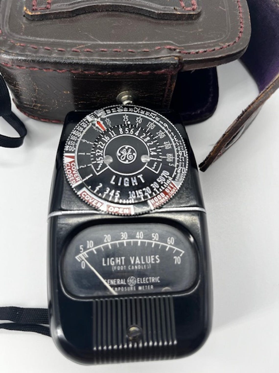 Vintage General Electric GE Light Exposure Meter 8DW58Y5 Leather Pouch ...