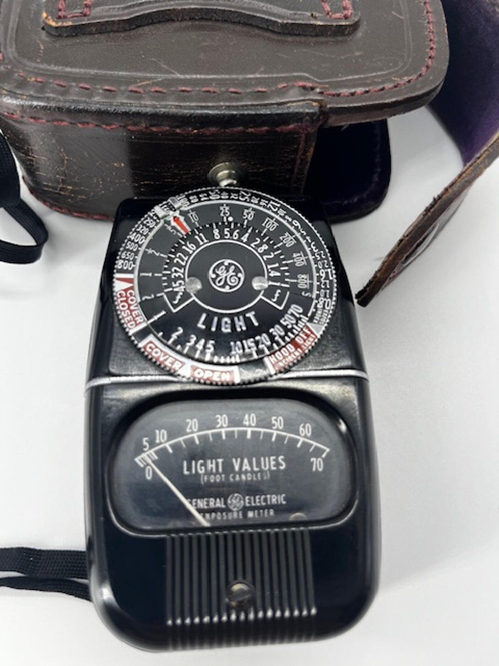 Vintage General Electric GE Light Exposure Meter 8DW58Y5 Leather Pouch ...