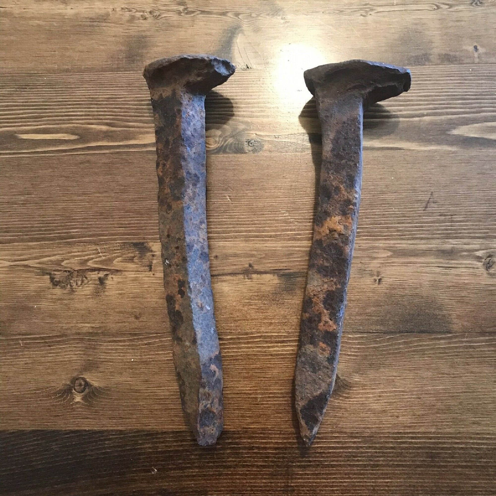 2 Vintage Railroad Spikes Antique Blacksmith Train Track Nails Art - Etsy