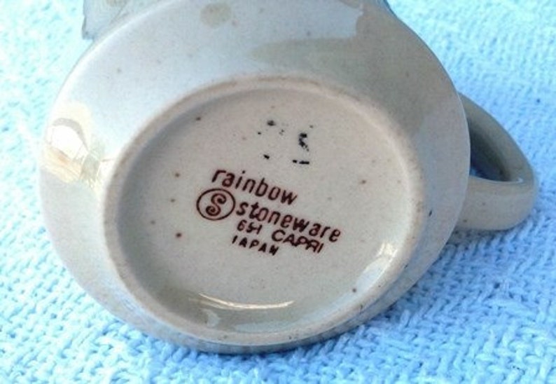 Kitchen Creamer Rainbow Stoneware Capri Made in Japan Stoneware Serving ...