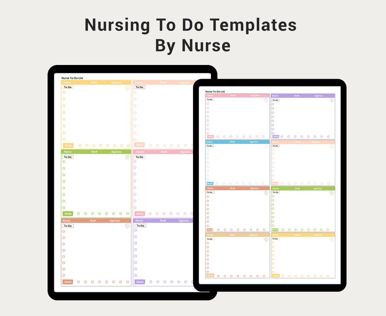 Nurse To-do List Printable: Patient Care Planner (editable Canva PDF ...