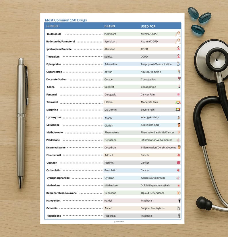 Drugs Cheat Sheet | Pharmacology Bundle Nursing Notes Study Guide |most ...