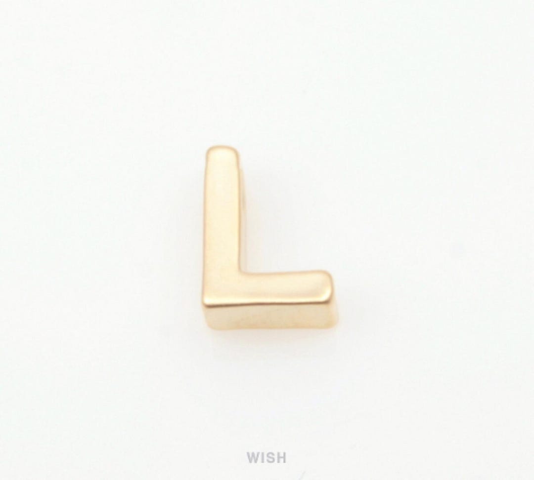 Upper Case Letter "l" in Matte Gold, Capital Letter "l" / MMG-001-B (L ...