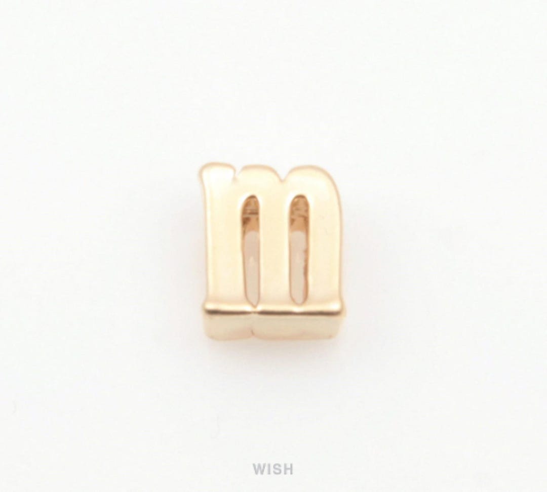 Lower Case Letter "m" in Matte Gold, Small Letter "m" / MMG-002-B (m ...