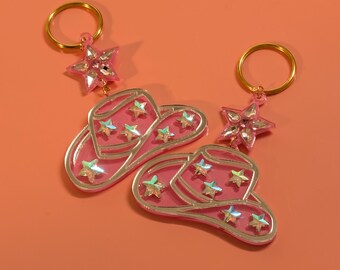 Star Rhinestone Disco Cowboy Keychain L Star Rhinestone Disco Cowgirl ...
