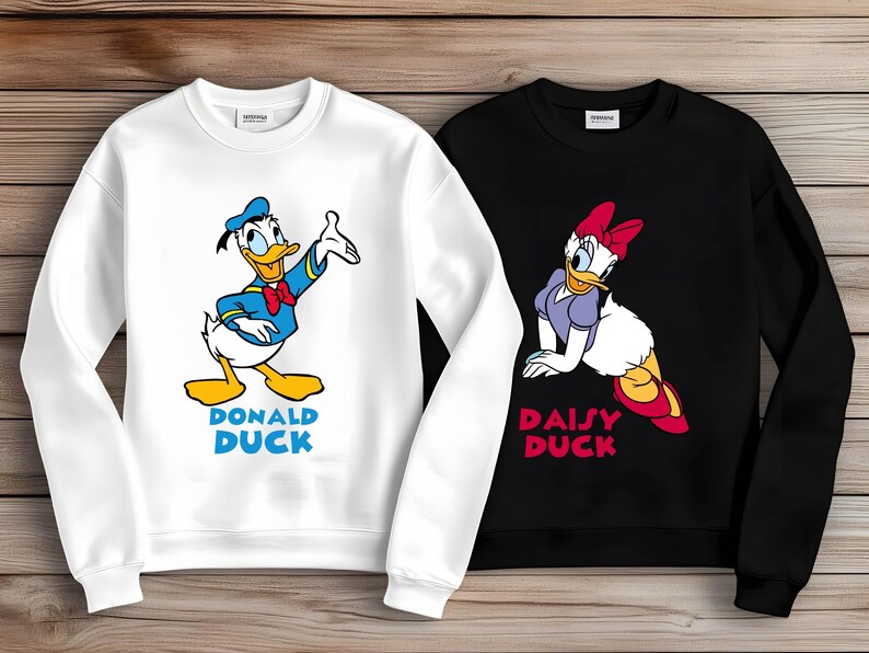 Donald and Daisy Duck Matching Couple Cotton Sweatshirt - Etsy