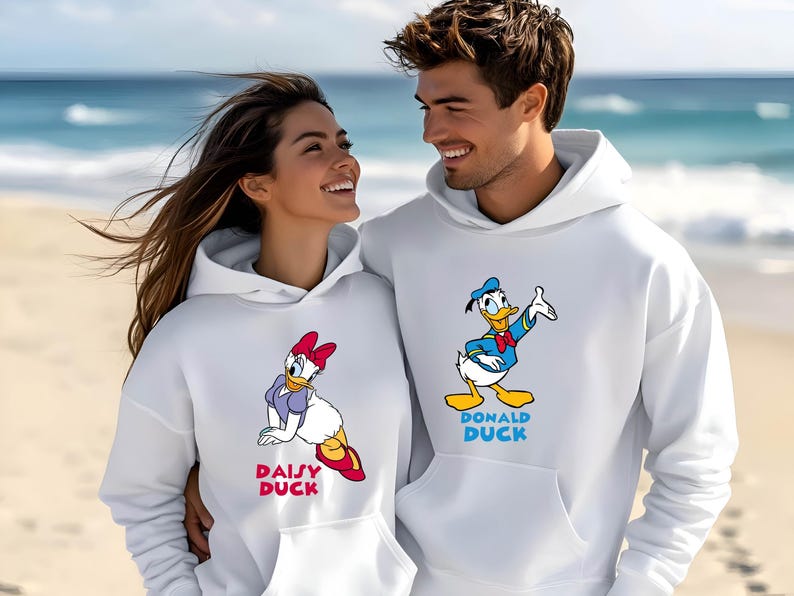 Donald and Daisy Duck Matching Couple Cotton Sweatshirt - Etsy