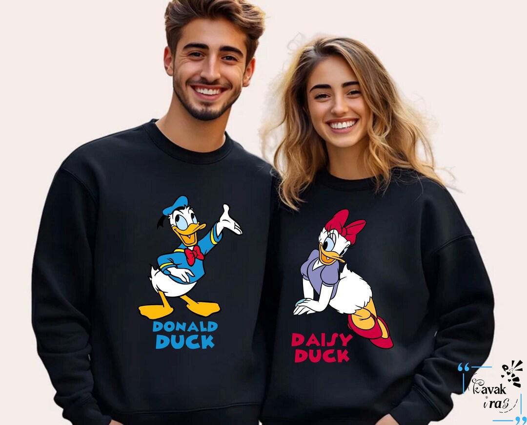 Donald and Daisy Duck Matching Couple Cotton Sweatshirt - Etsy