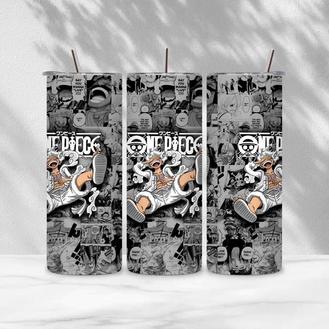 One Piece Luffy Gear 5 Tumbler Wrap | Anime Skinny 20oz Cup Sublimation ...