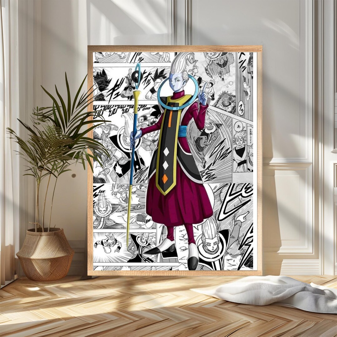 Whis Wall Art Manga Poster - Whis Dragon Ball Z - Curated Manga Panels ...