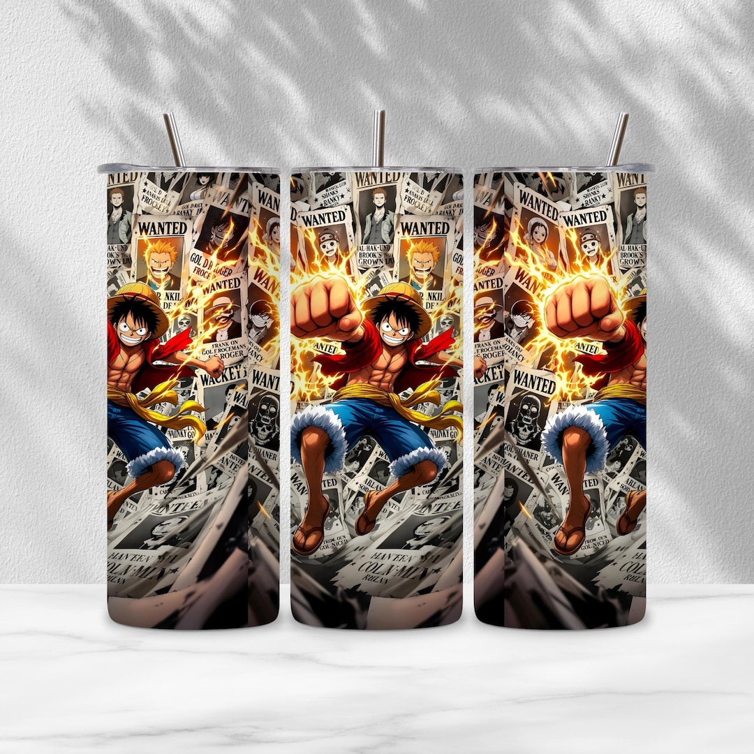 One Piece Anime Wanted Poster Tumbler Wrap – Digital Download 20oz ...