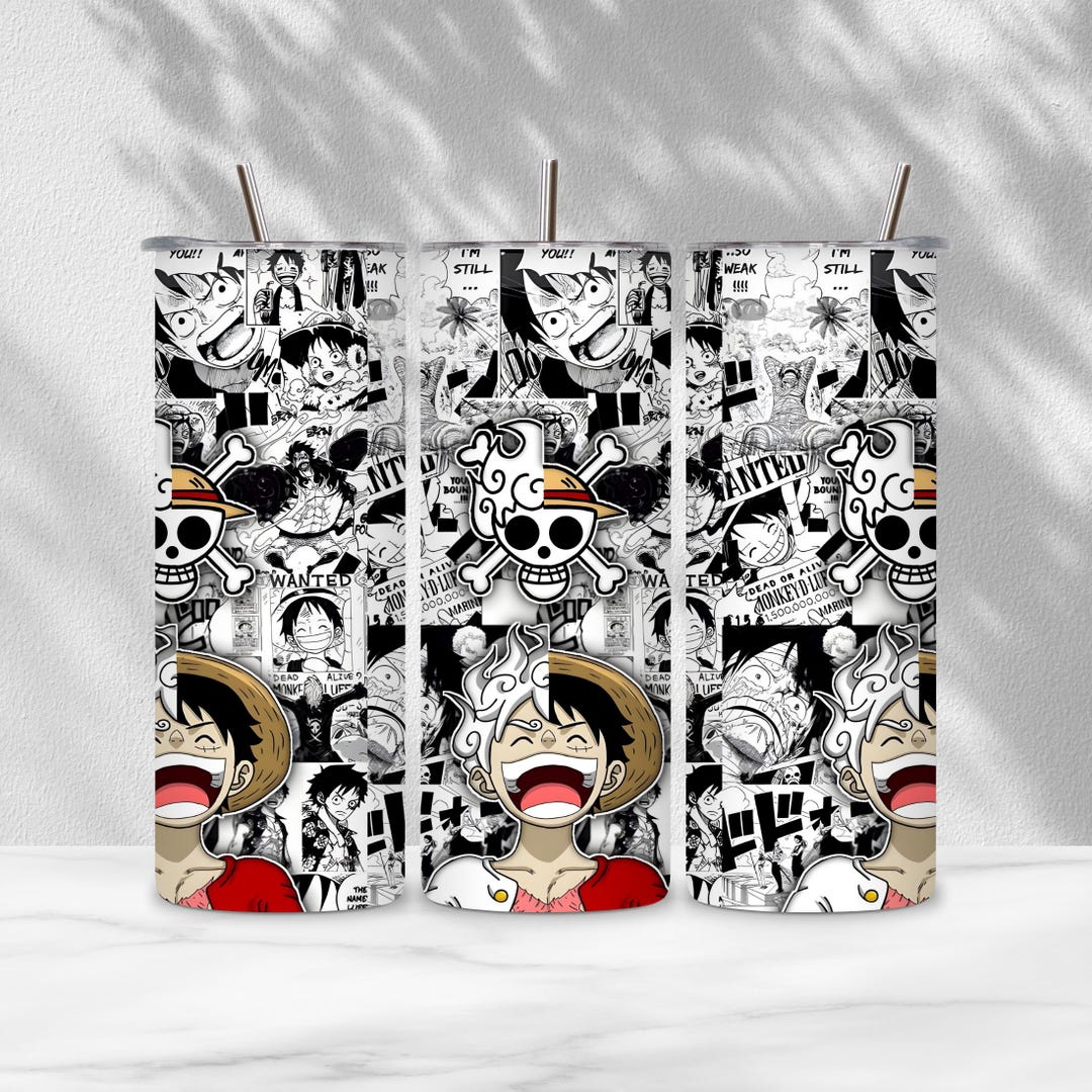 One Piece Luffy Gear 5 Tumbler Wrap | Anime Skinny 20oz Cup Sublimation ...