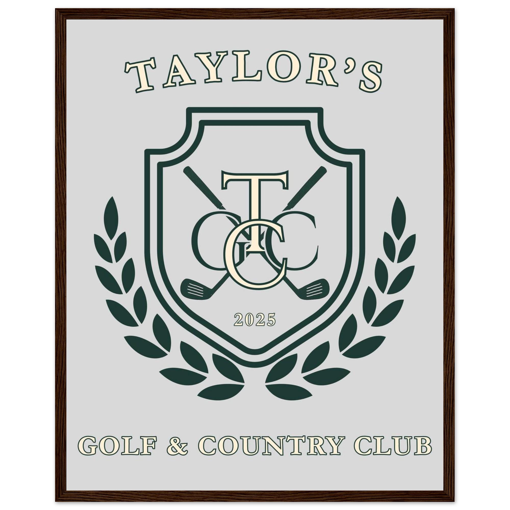 Custom Golf Club Sign – Personalized Country Club Crest Wall Art ...