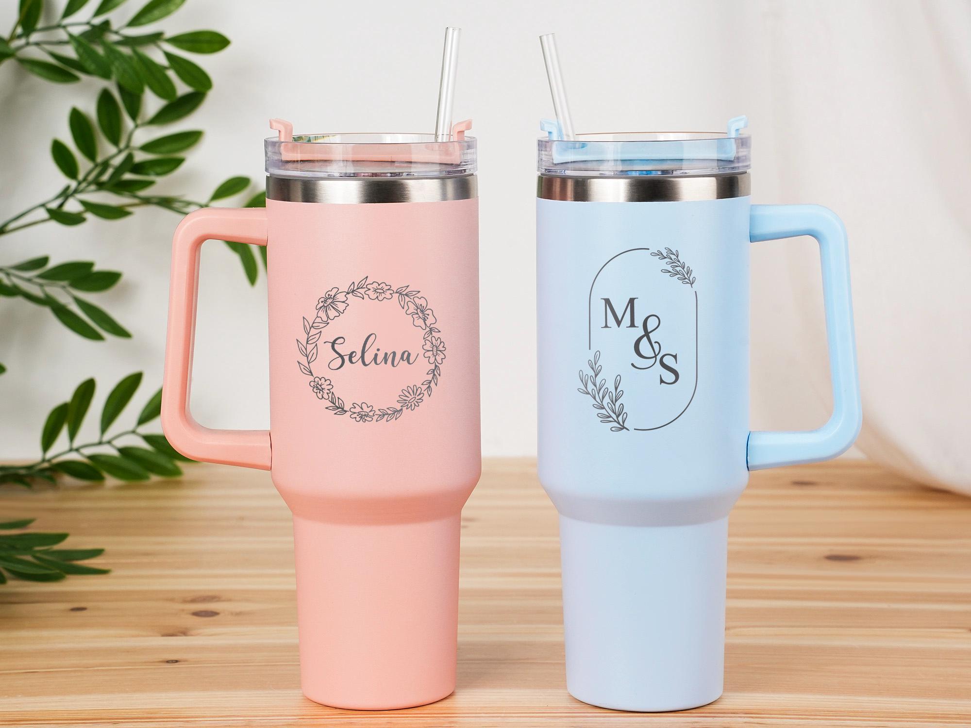 Personalized Engraved Stainless Steel 40oz Tumbler With Handle,laser ...