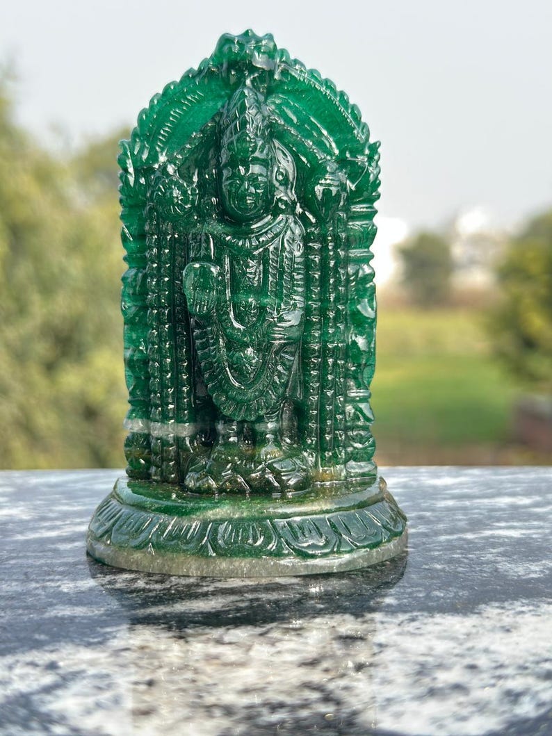 Green Aventurine Tirupati Balaji Statue | Spiritual Healing Decor - Etsy