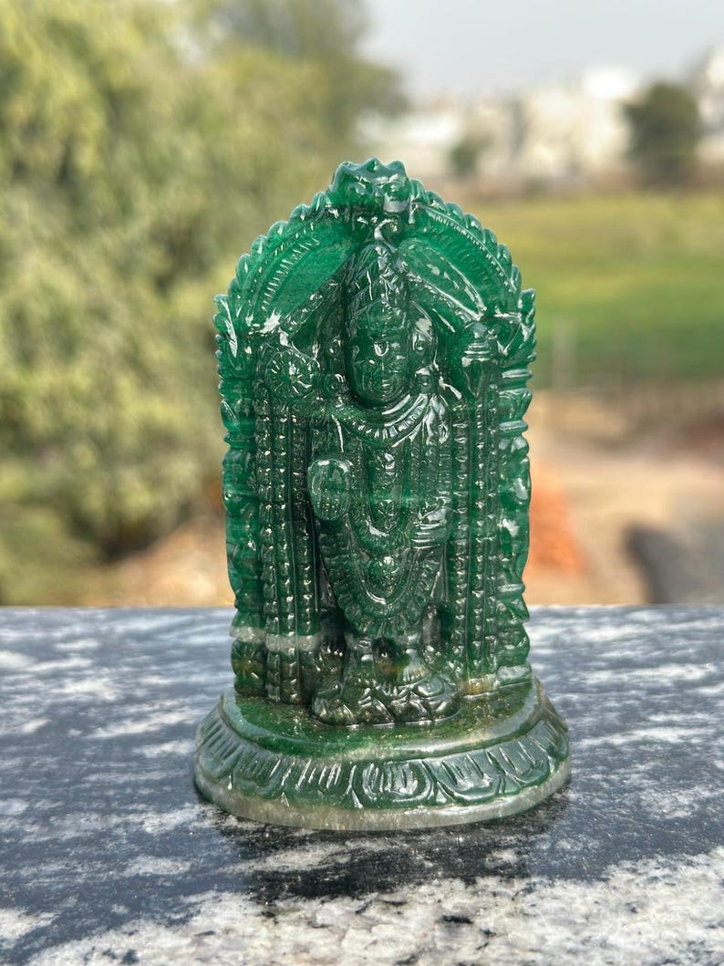 Green Aventurine Tirupati Balaji Statue | Spiritual Healing Decor - Etsy