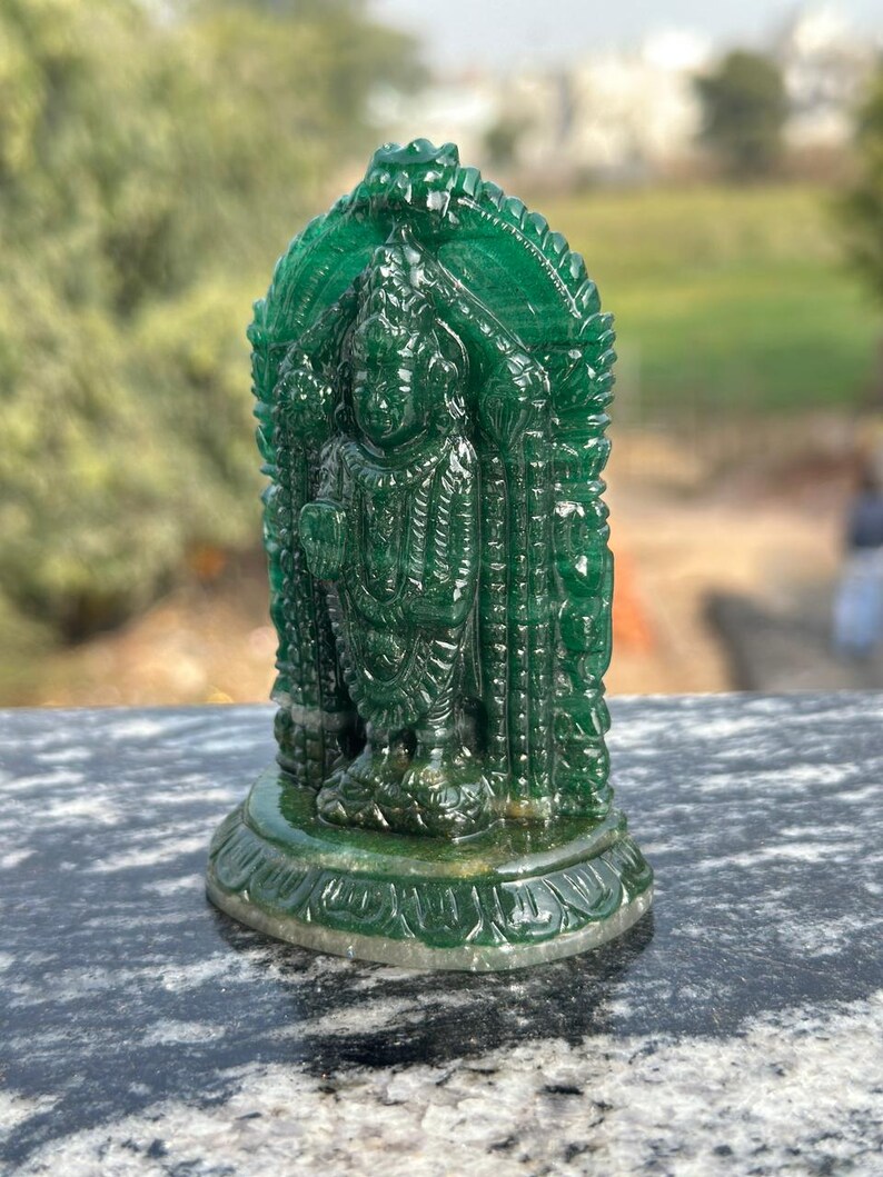 Green Aventurine Tirupati Balaji Statue | Spiritual Healing Decor - Etsy