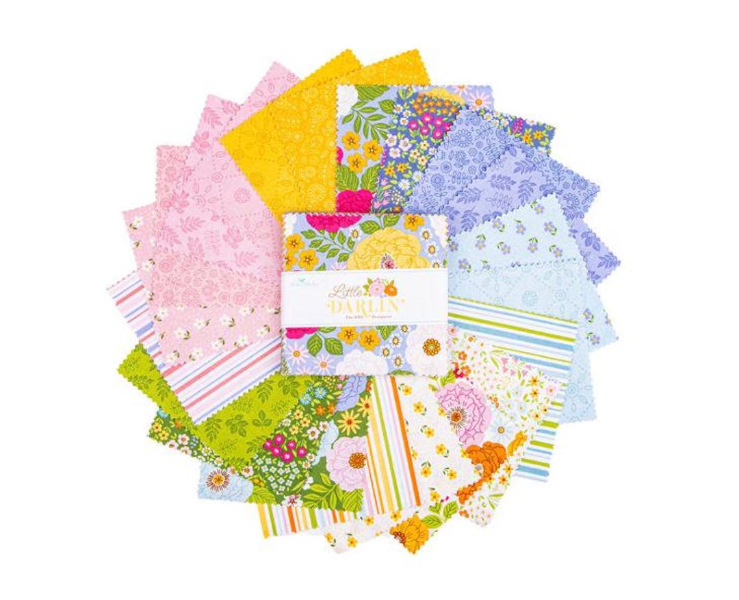 Floral Fabric 5 Inch Stacker (42 Pieces) - Little Darlin' Collection by ...