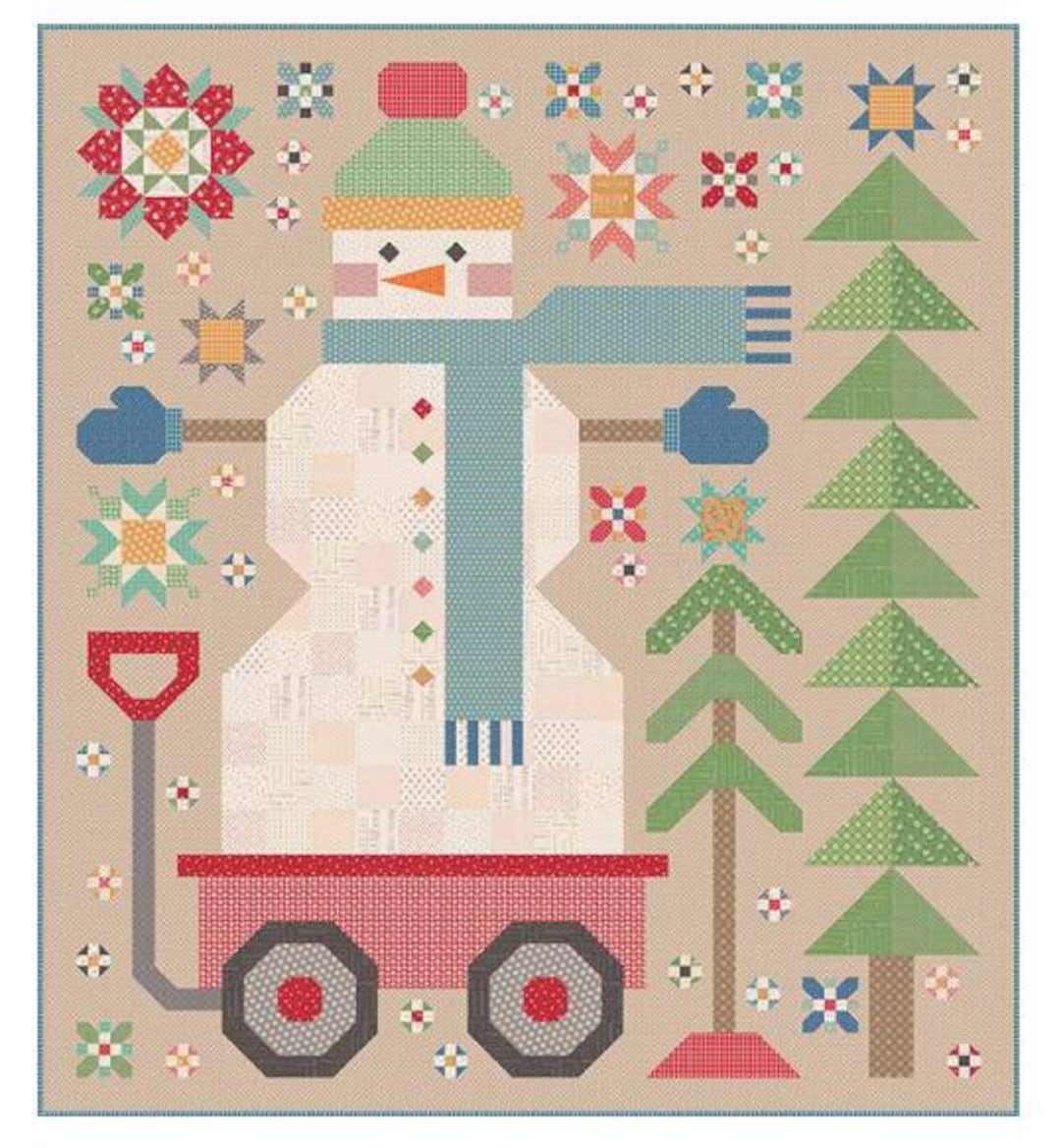 The Quilted Snowman Quilt Kit, With Bonus Items - Home Town Holiday ...