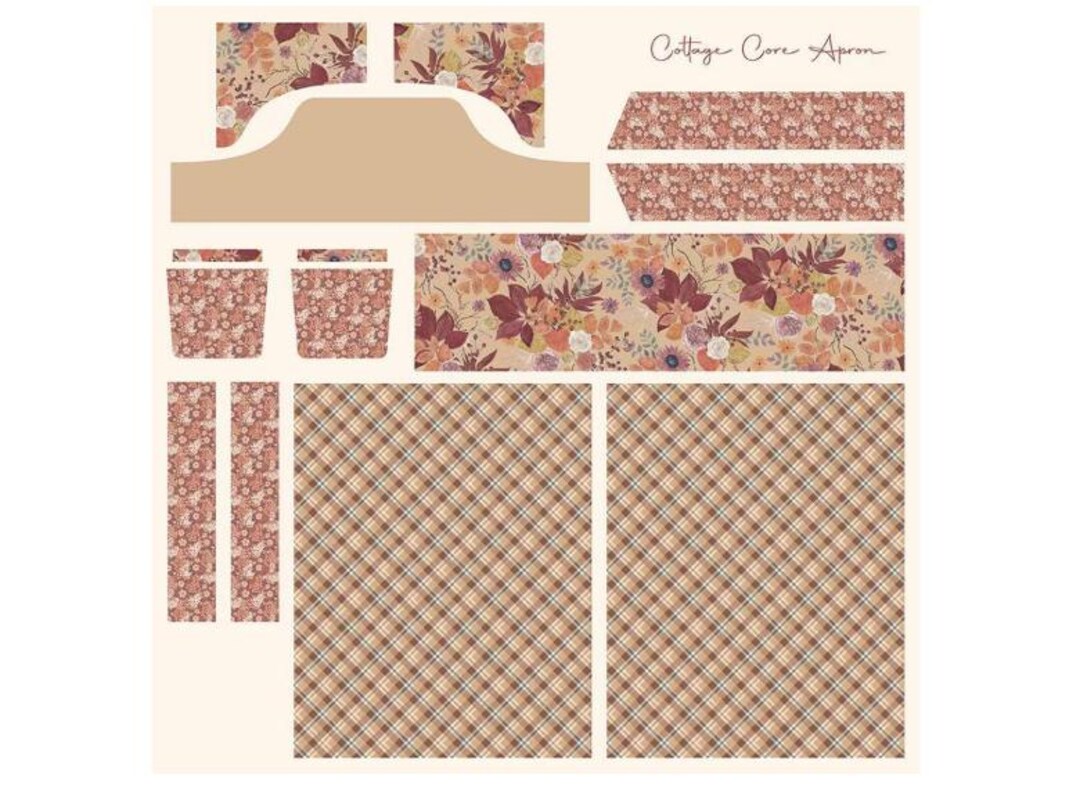 Apron Fabric Panel - Evening on the Prairie Collection, Modern Prairie ...