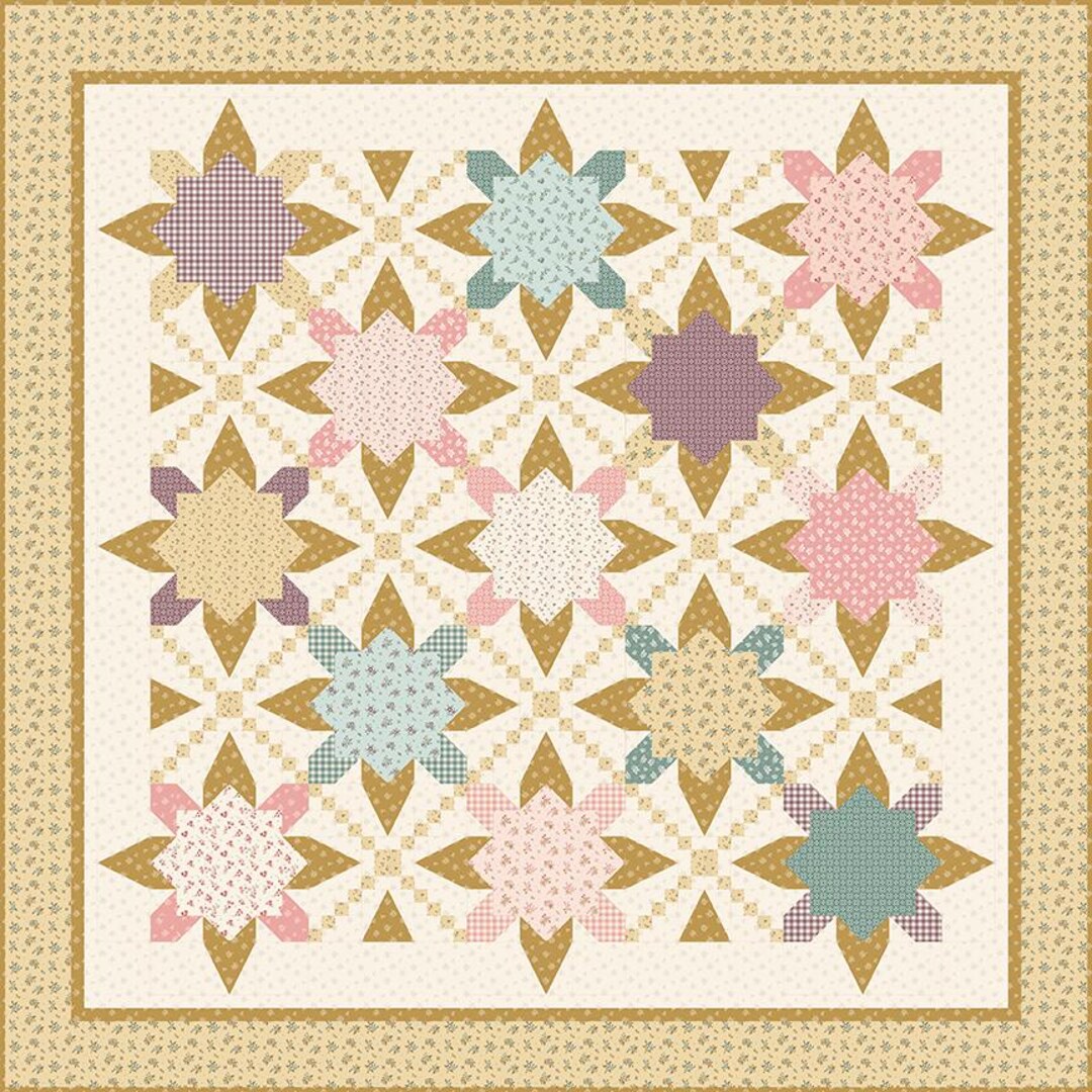 Starflowers Spring Quilt Kit - Renew Fabric Collection by Sandy Gervais ...