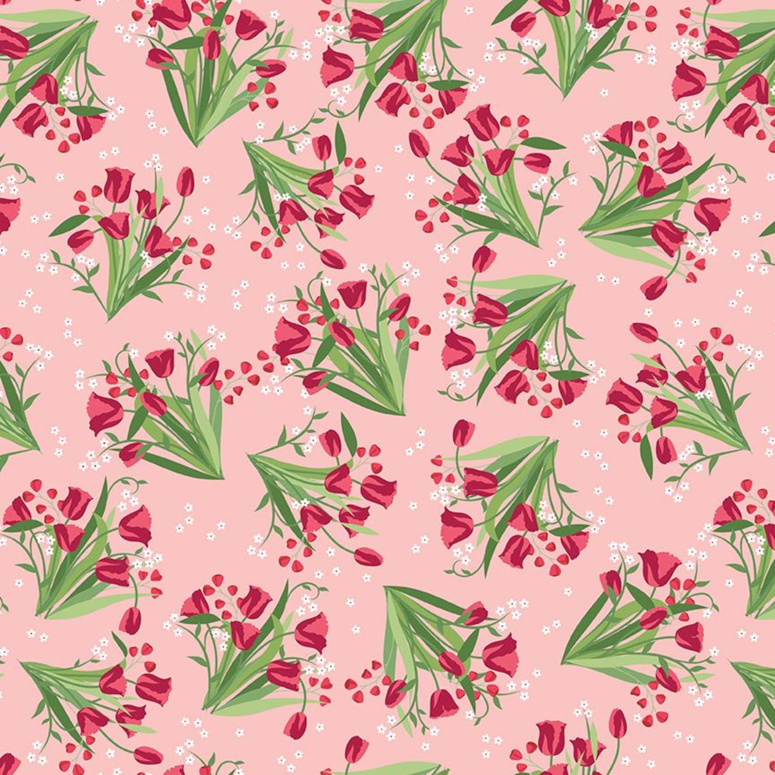 Village Green Quilt Kit, Spring Floral and Plaid: Front Porch Fabric ...