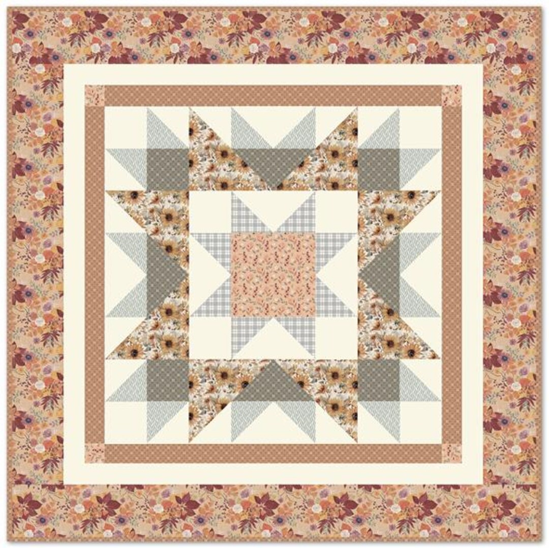 Evening Star Table Topper Kit - Evening on the Prairie Floral Fabric ...