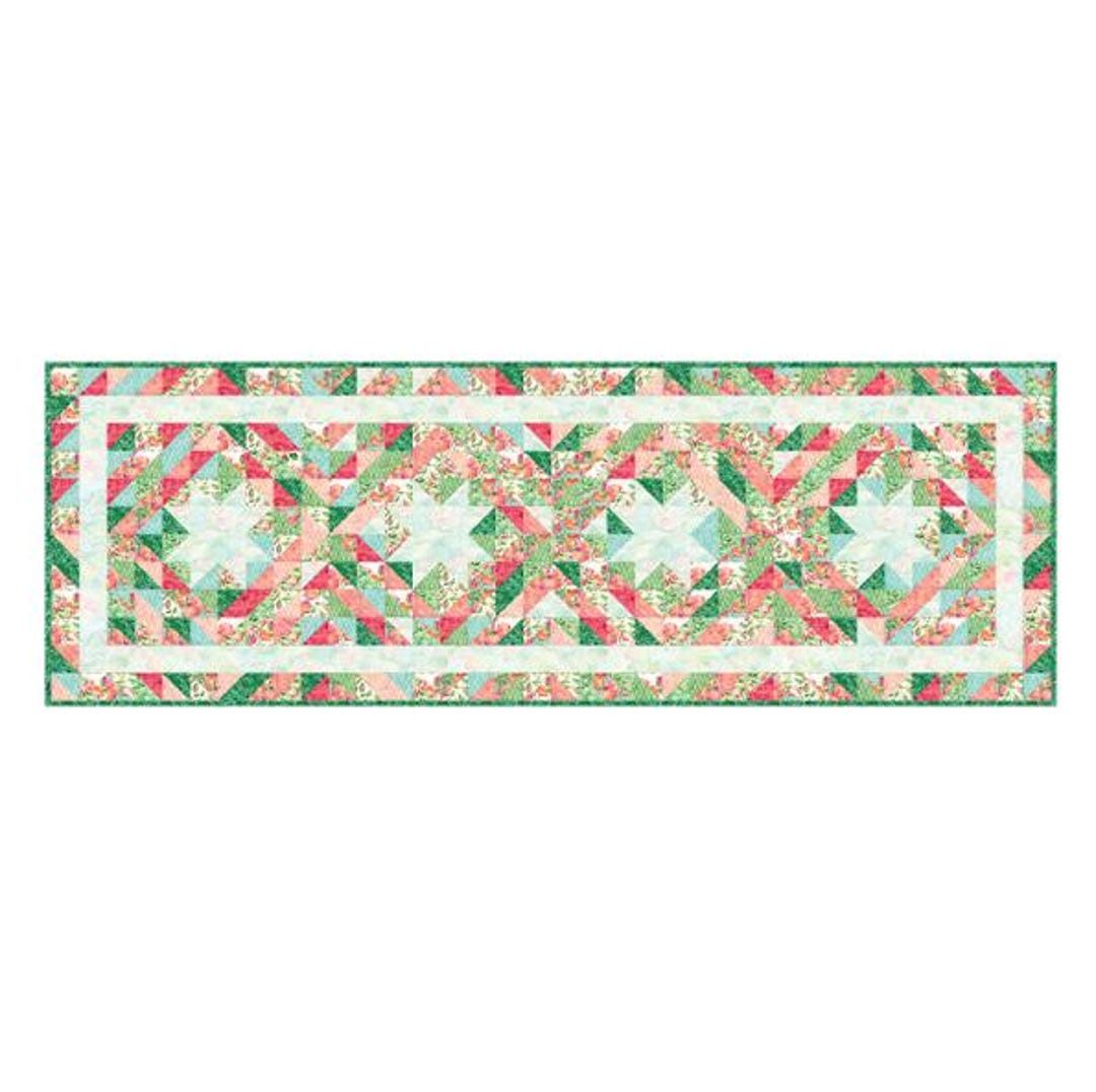 Veranda Table Runner Kit, Farmer's Ripple - Spring Floral Fabric ...