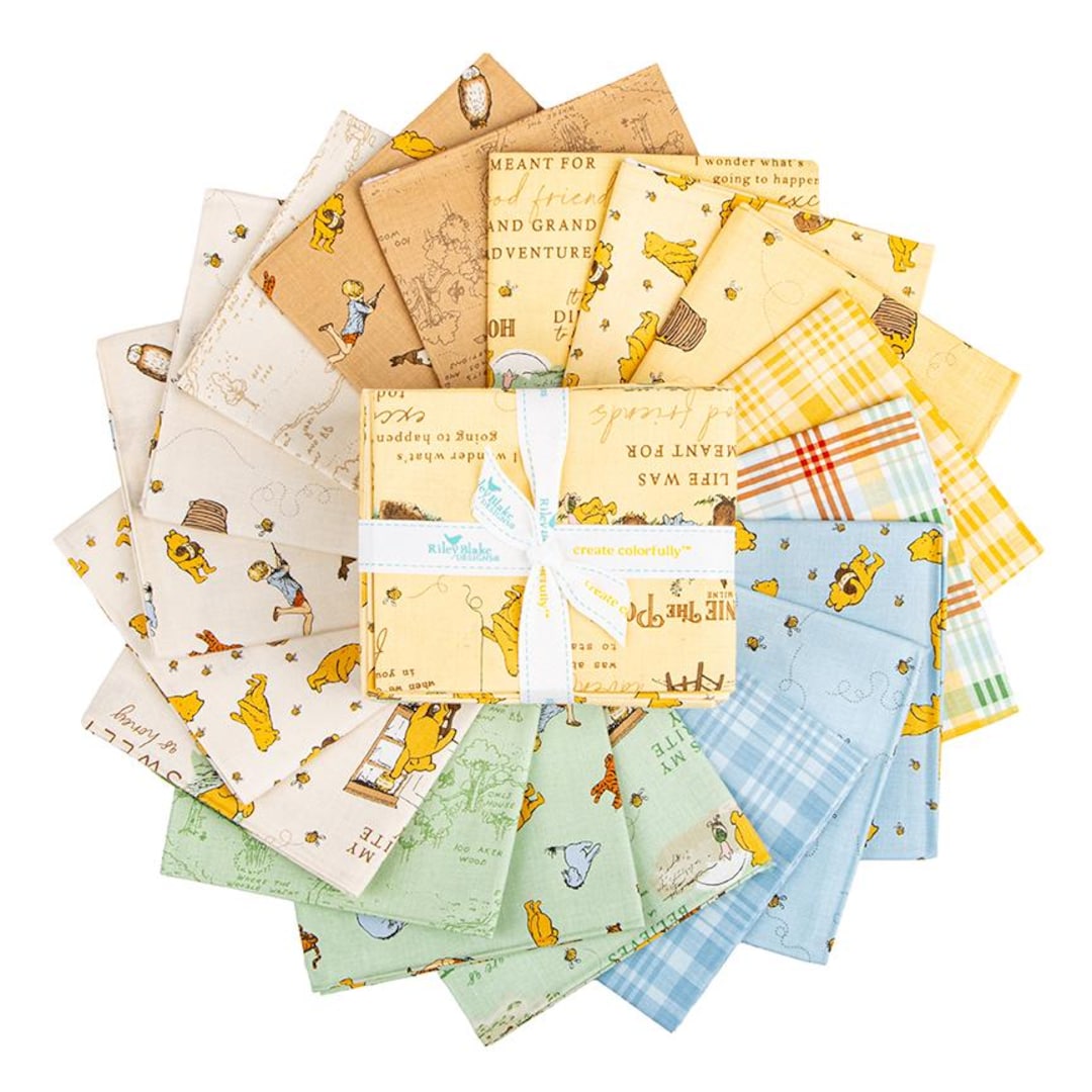 Winnie the Pooh Fat Quarter Bundle (18 Pcs) - Fabric Collection by Echo ...