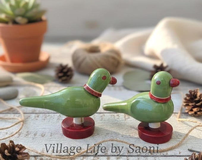 Handcrafted Indian Wobble Head Bird Figurines - Eco-friendly Folk Art ...