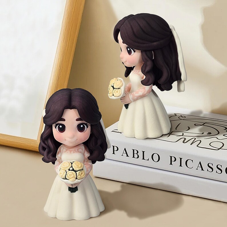 Custom Bride Figurine From Photo - Personalized Action Figure - Wedding ...