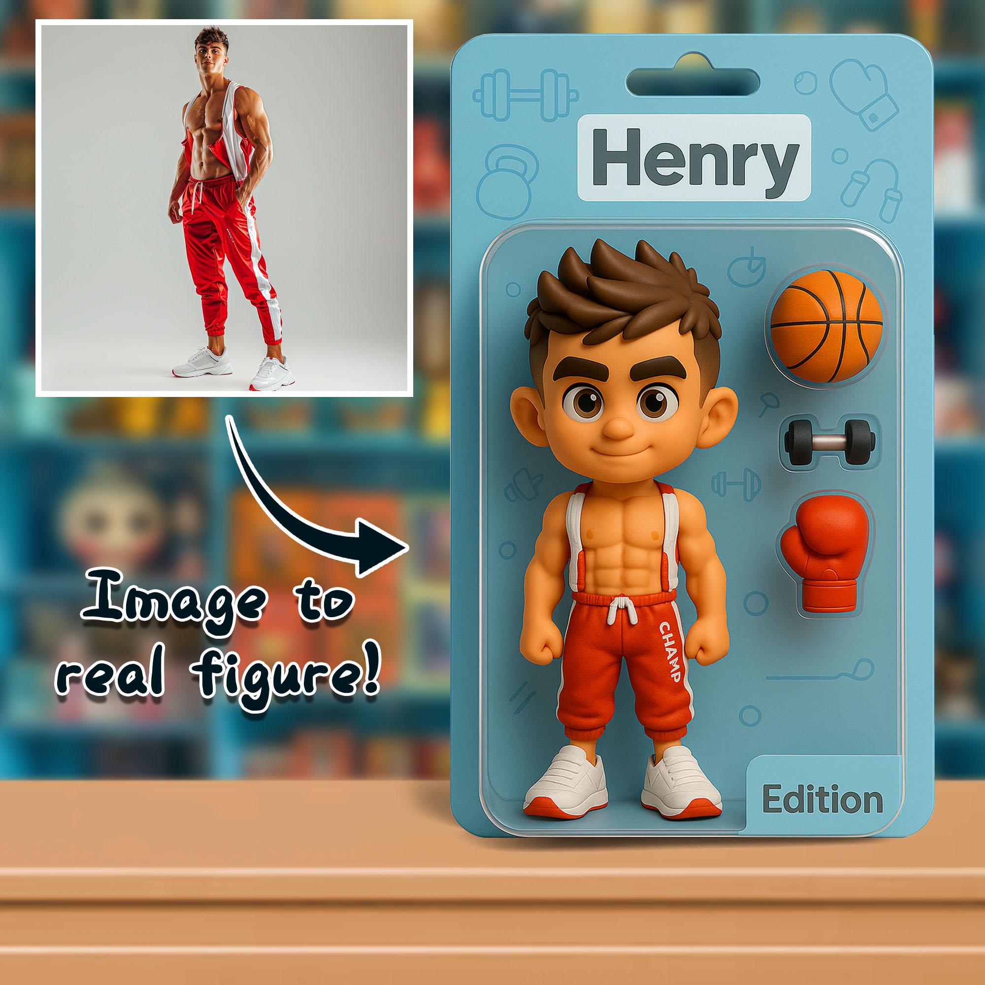 Custom 3D Printed Action Figure From Photo - Personalized Cartoon Mini ...