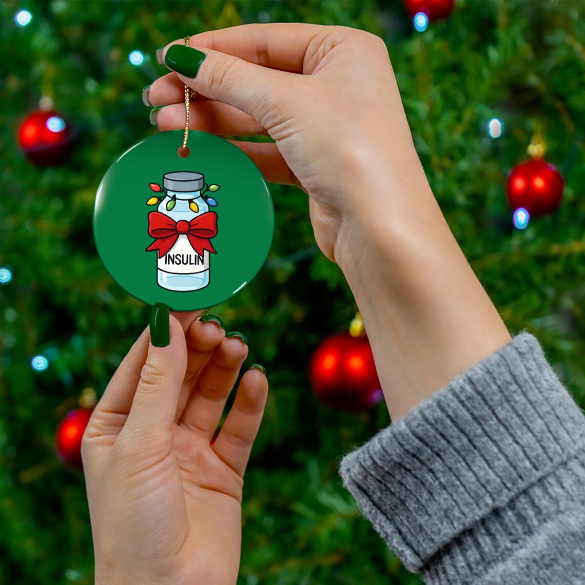 Insulin Vial Christmas Ornament | T1D Holiday Ornament | Diabetes ...