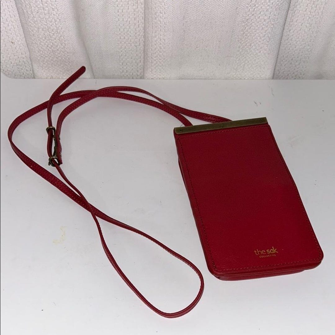 Vintage the Sak Collective Smartphonewallet Crossbody Leather Handbag ...